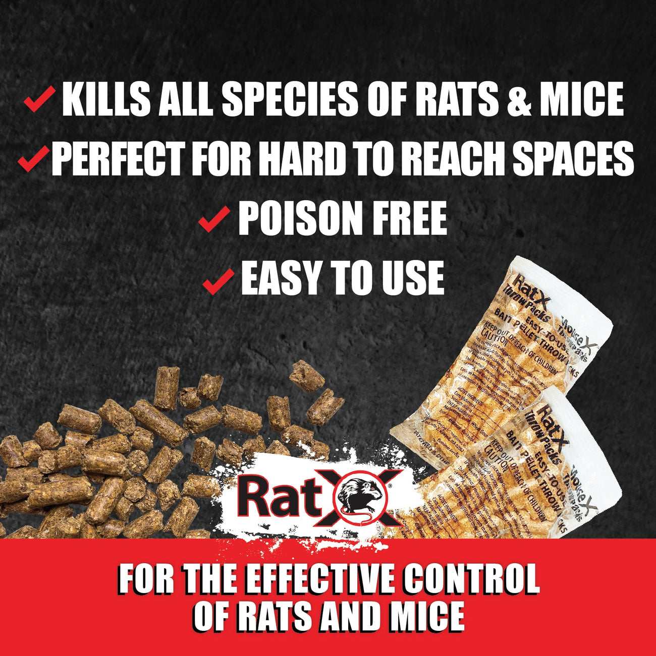 RatX Throw Packs: Convenient & Safe Rat Control